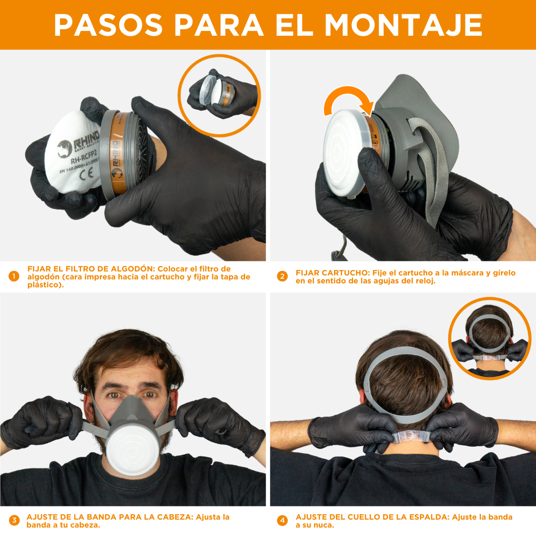 PACK DE MÁSCARA RESPIRATORIA RH-M104 – Rhino Smart Solutions